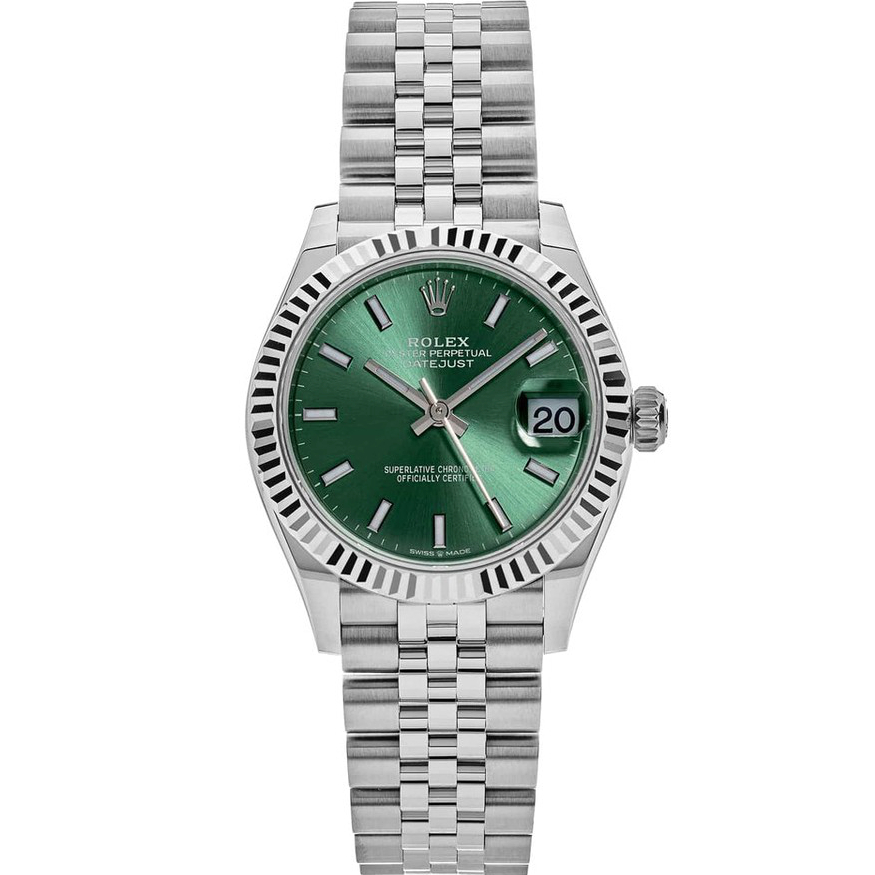 Rolex 278274 Datejust 31 Mint Green Dial Jubilee Bracelet Watch