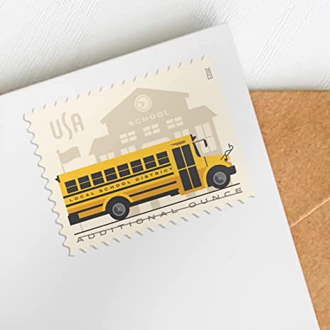 2023 New Style School Bus Additional Ounce Postage Stamps (for use with ...