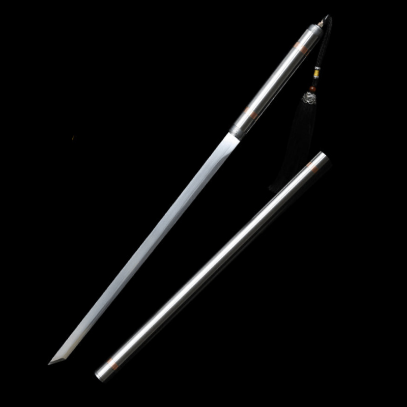 High chromium stainless steel plain Tang horizontal knife