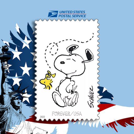 Postage Stamps The joy of Peanuts Snoopy Stamps 100pcs/Pack