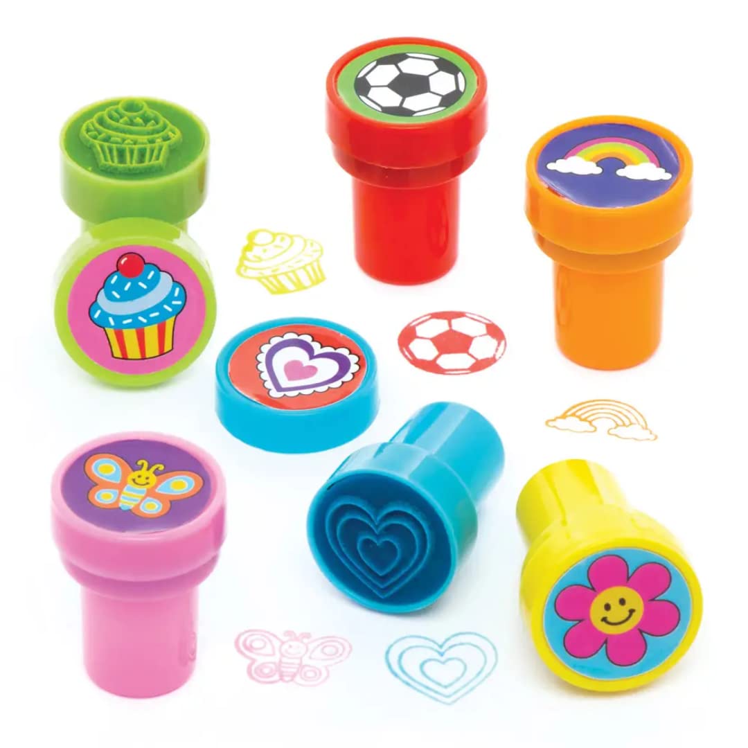 Novelty Self-Inking Stampers - Pack of 10, Stamp Set for Children