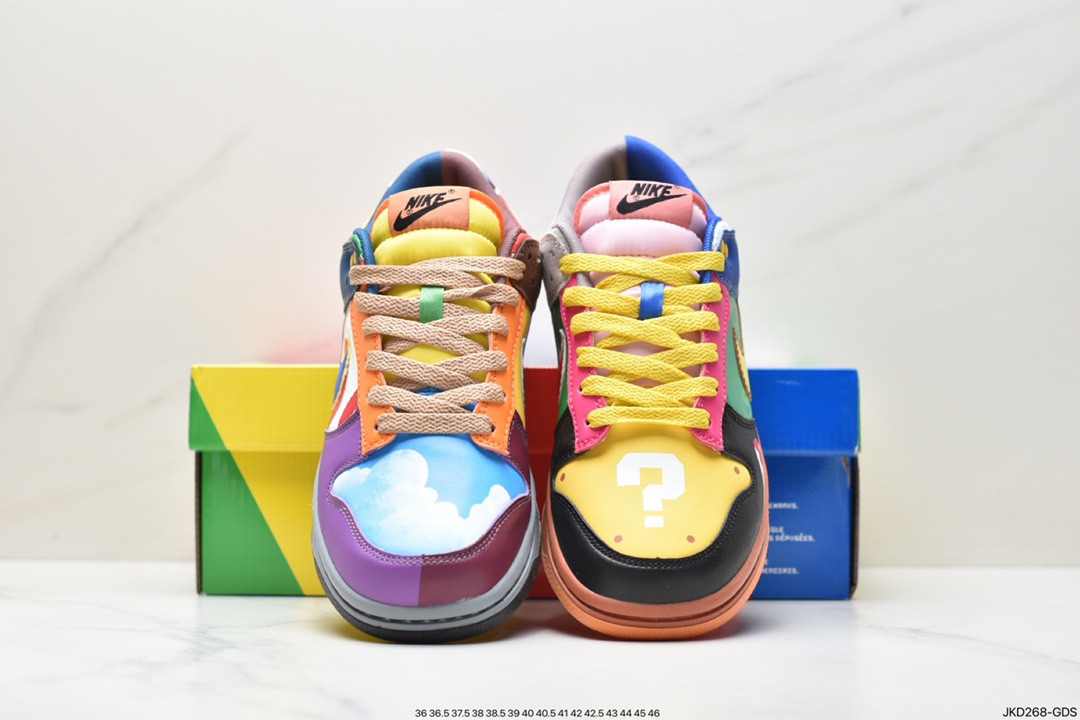 Customized Nike Dunk Lows Super Mario