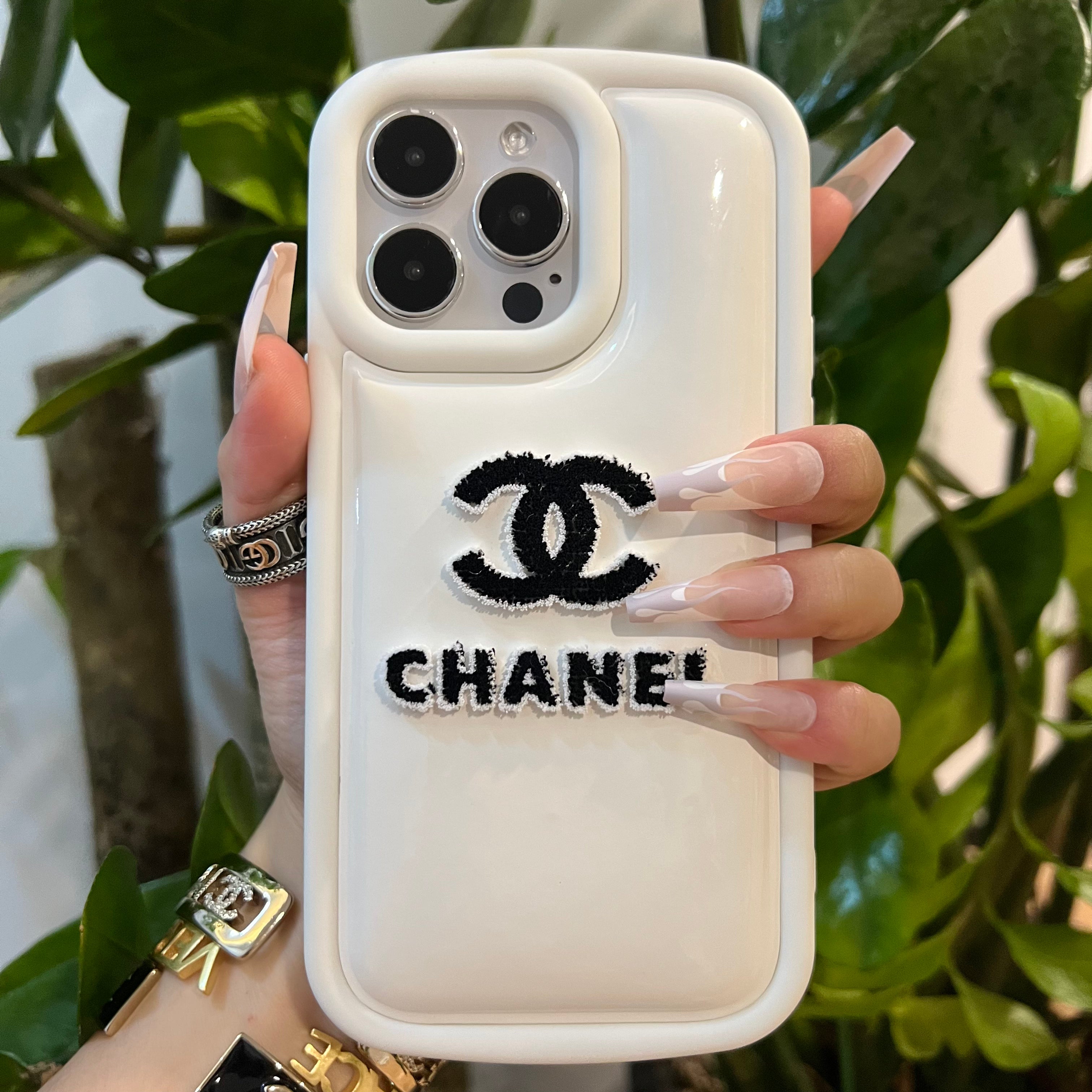 White Puff Phone Case