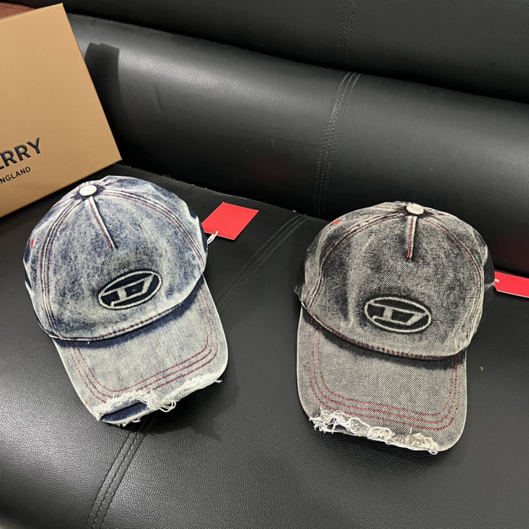 Diesel Ripped Denim Baseball Cap Is A Must-Have When Going Out On The ...